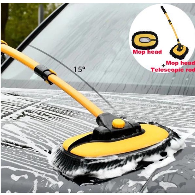 New Car Cleaning Brush Car Wash Brush Telescoping Long Handle Cleaning ...