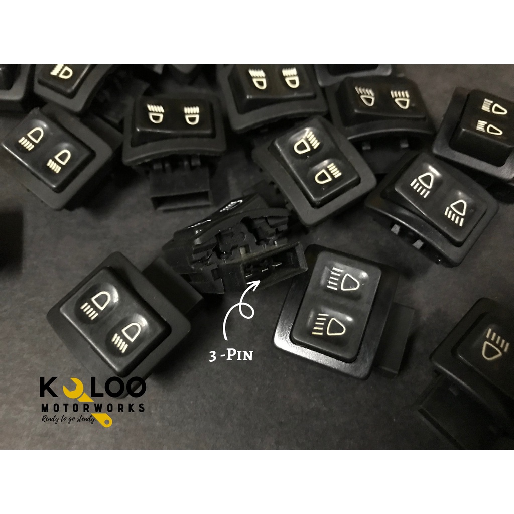 UNIVERSAL MOTORCYCLE 3-PIN 2-MODE HEADLIGHT SWITCH | WITH SOCKET | HI ...