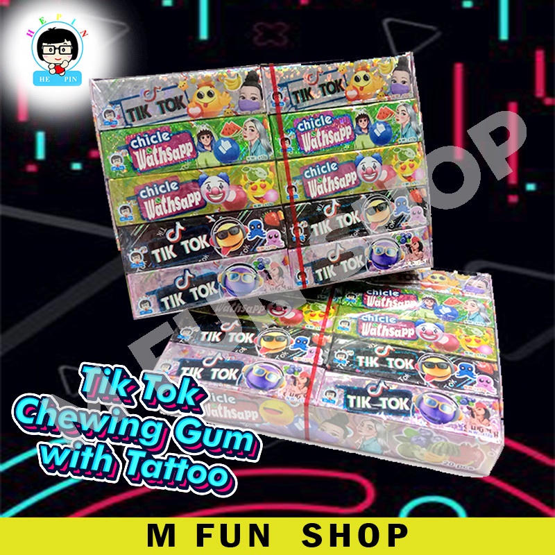 *Tiktok Viral* Hepin 20Pcs Chewing Gum Tik Tok Chewing Gum dengan ...