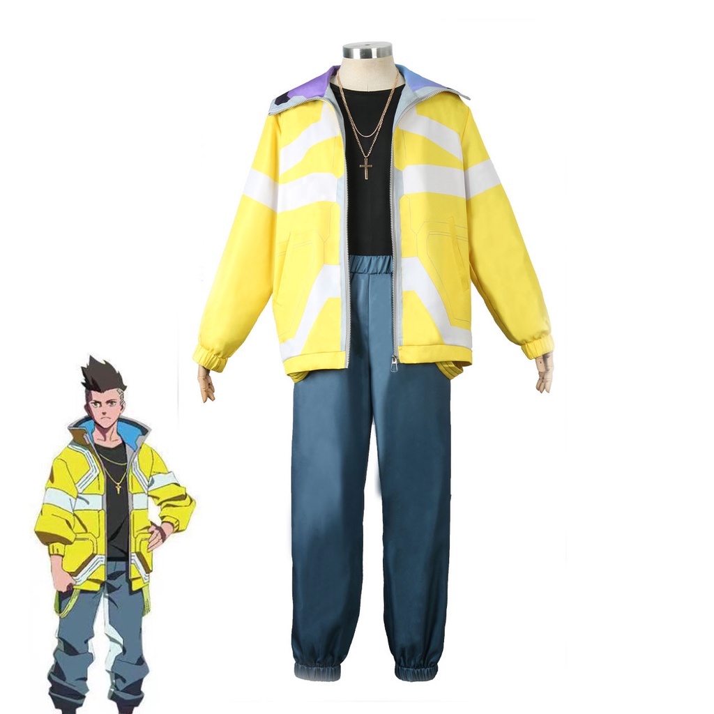 Anime Cyberpunk Edgerunners Cosplay David Martinez Costume Man Jacket ...