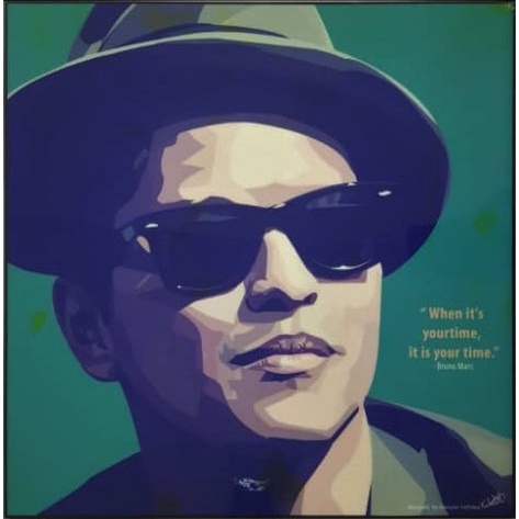 [Ready Stock] POP ART🎄Christmas Gift🎄Bruno Mars (20'x20') Wall Photo ...