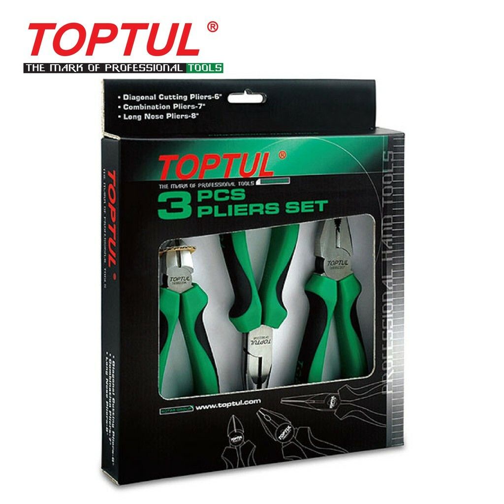 TOPTUL 3pcs Pliers Set GAAE0302 | Shopee Malaysia