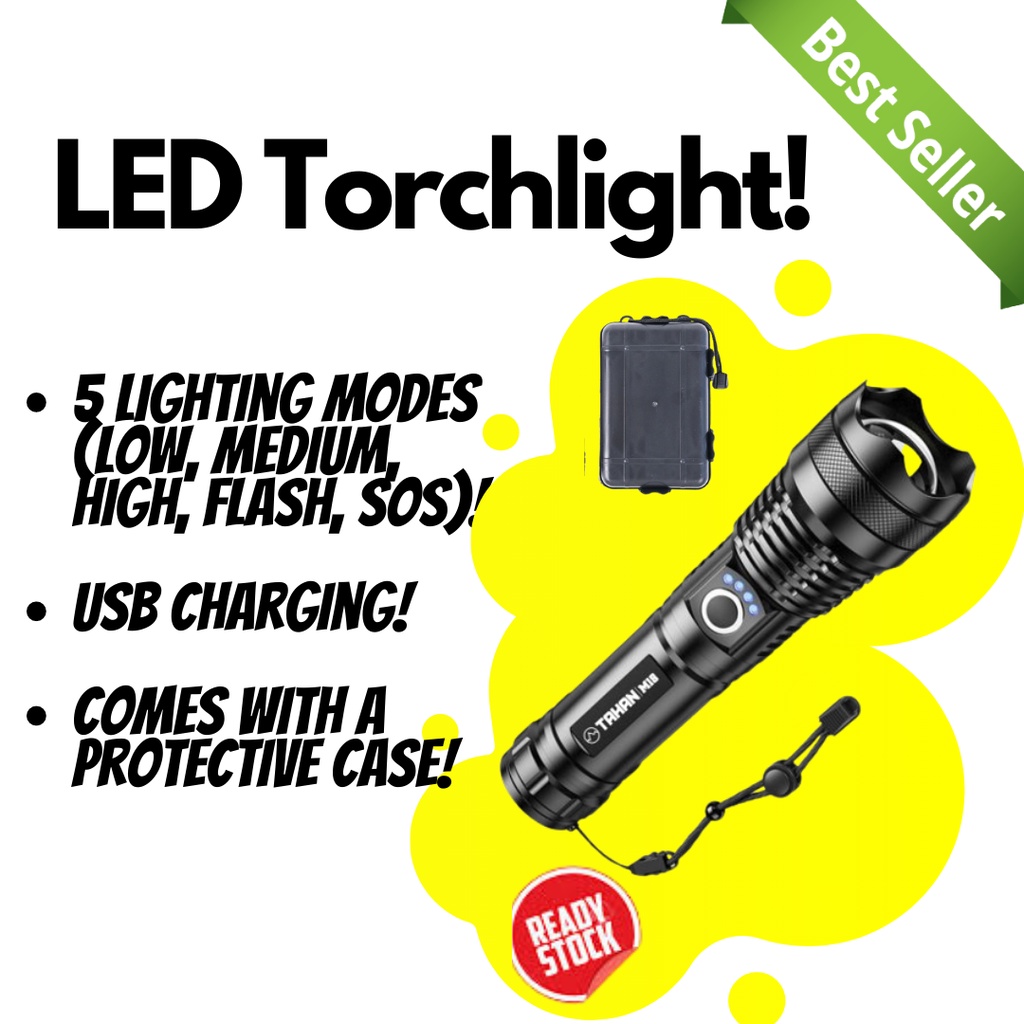[#Best seller] M18 LED Torchlight | Lampu Suluh | Emergency Kit ...