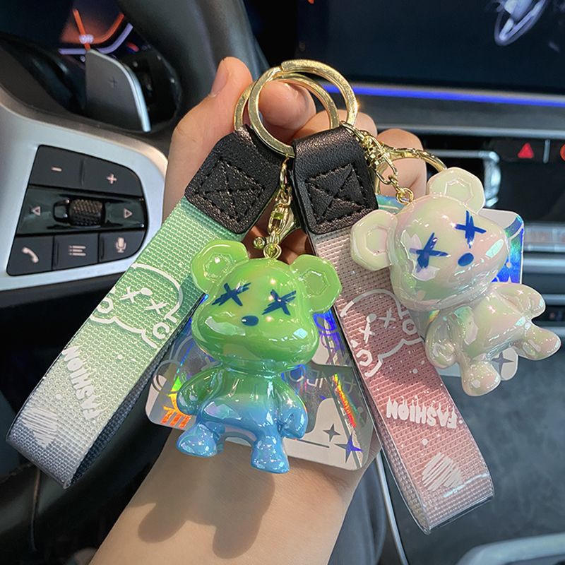 Colorful Cartoon Bearbrick Gloomy Bear Keychain Bag Pendant Birthday ...