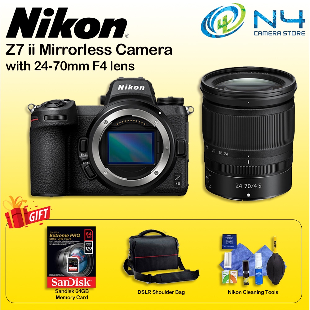Nikon Z7 II Mirrorless Digital Camera Body Only Nikon Z7 II Kit Lens 24 ...