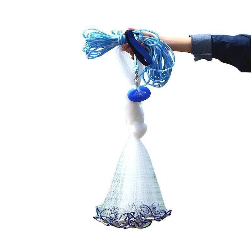 Jala ikan jaring Drawstring Fishing Net 4 kaki Udang Fish nylon ...
