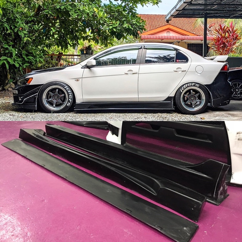 SIDE SKIRT VARIS V1 (DIFFUSER BOLEH BUKA) UNTUK LANCER GT SPORTBACK ...