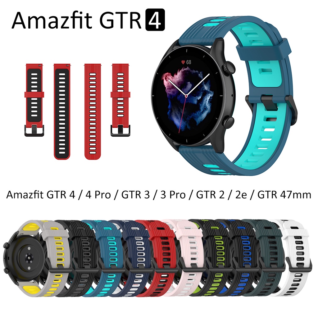 For Amazfit GTR 4 3 Pro 2 2e 47mm strap double color 2022 classic 22mm ...