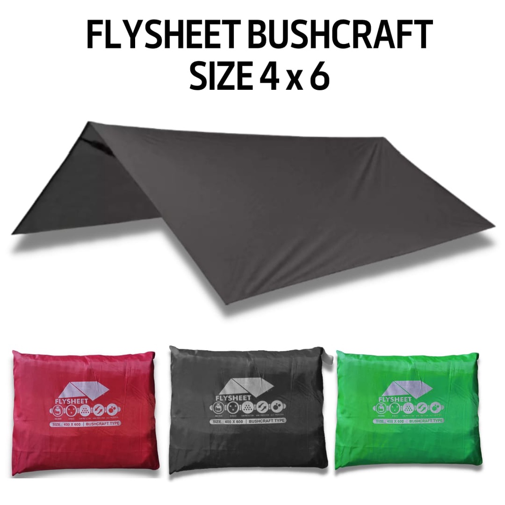 TENDA Flysheet 4x6 waterproof - bivouac set 4x6 - trap tent - flysheet ...