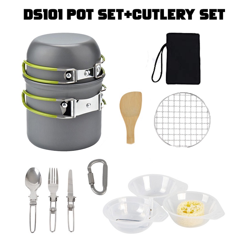 Outdoor Camping Cooking Set Hiking Cookware Camping Cookware Travel ...