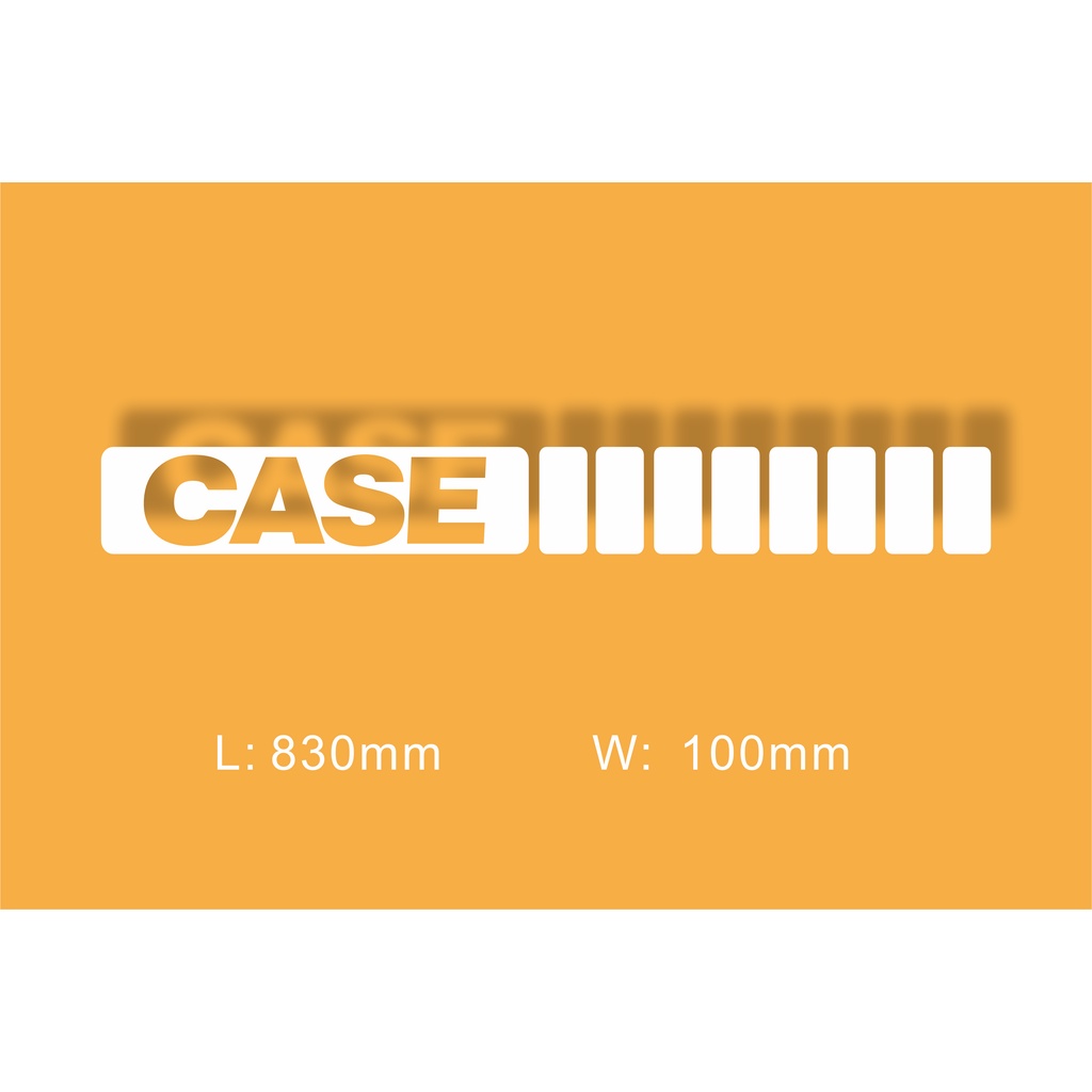 Backhoe Loader Case 580 E / Super E Backboard Sticker. 7 colors chooses ...