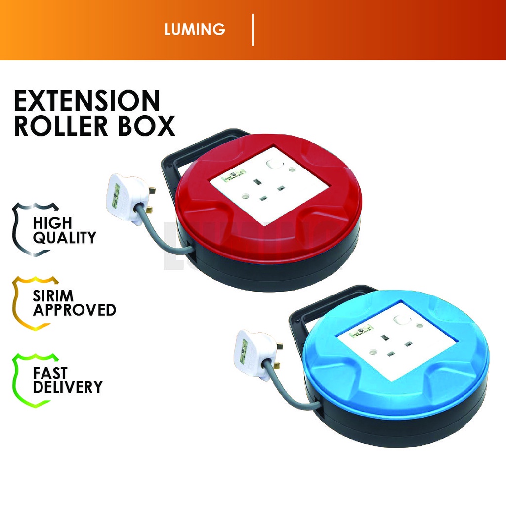 LMG_ SIRIM Round Extension Wire Box 5M 7M 10M Cable Roller Adaptor ...