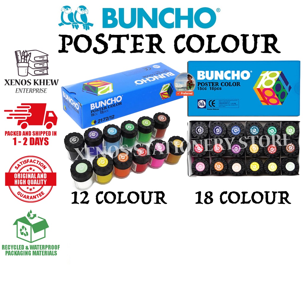 BUNCHO POSTER COLOR 12 COLOR / BUNCHO POSTER 18 COLOR (15CC) 1512 / ...
