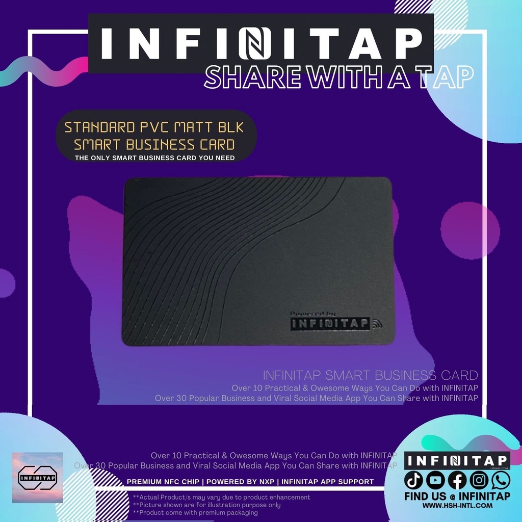 INFINITAP NFC SMART BUSINESS CARD, Digital Name Card | Shopee Malaysia