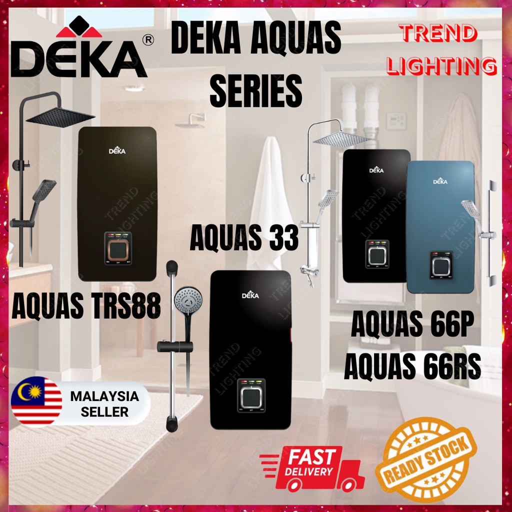 DEKA Aquas Series TRS88/66RS/66P/33 DC Inverter Pump Instant Heat Water Heater with Rainshower ...