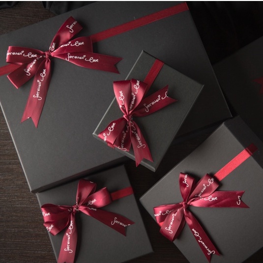 rectangle black color gift box set, gift packaging box Valentine's ...