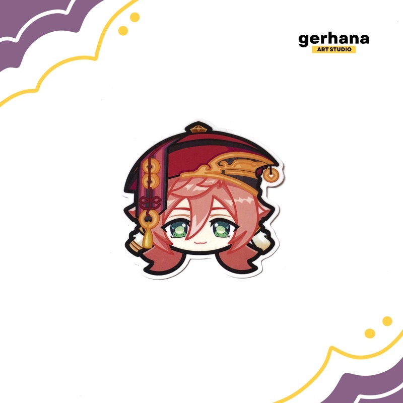Genshin Impact Chibi Sticker | Noelle Klee Jean Lumine Yanfei | Shopee ...