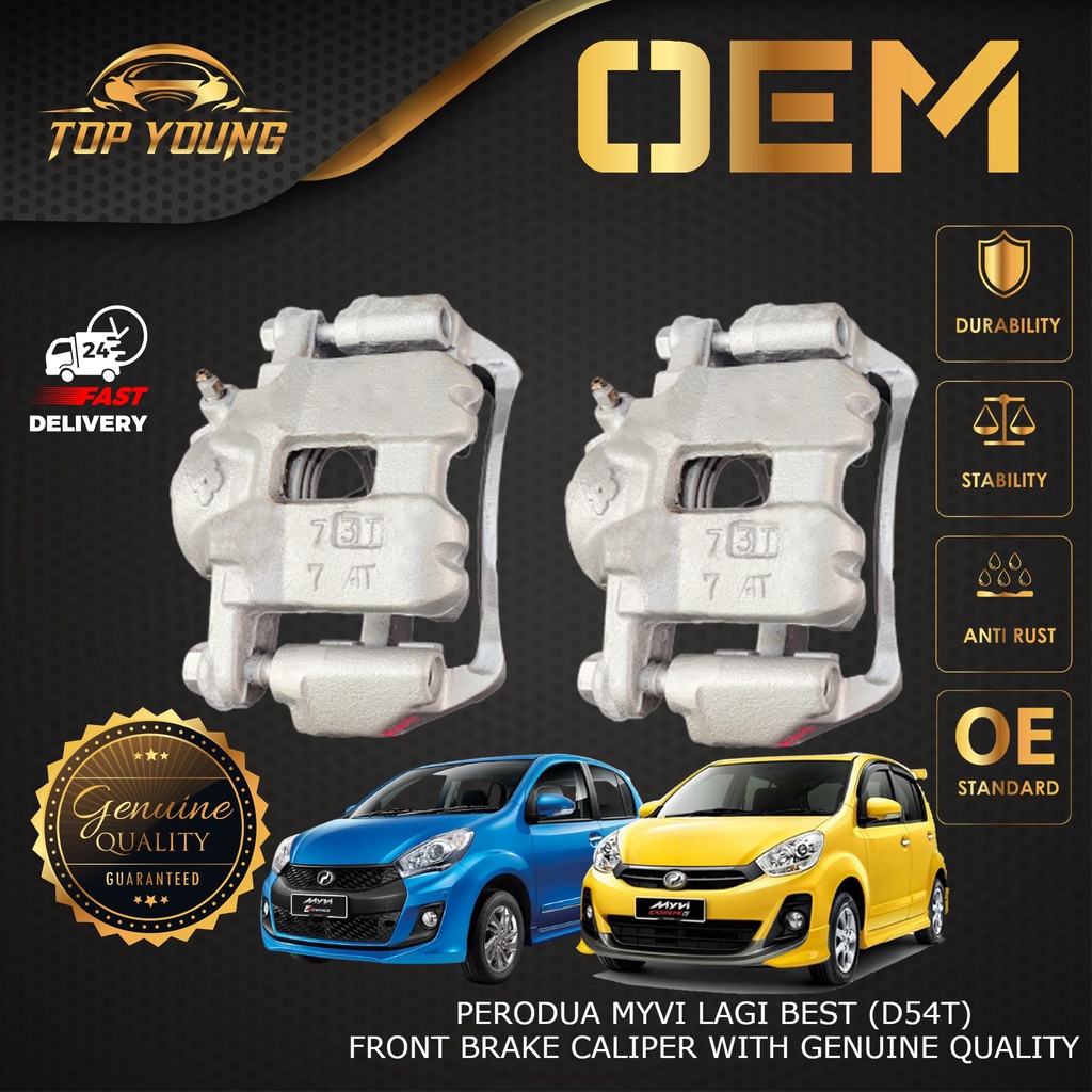 PERODUA MYVI LAGI BEST (D54T) DISC BRAKE CALIPER FRONT ( DEPAN ) GENUINE QUALITY BRAKE SYSTEM ...