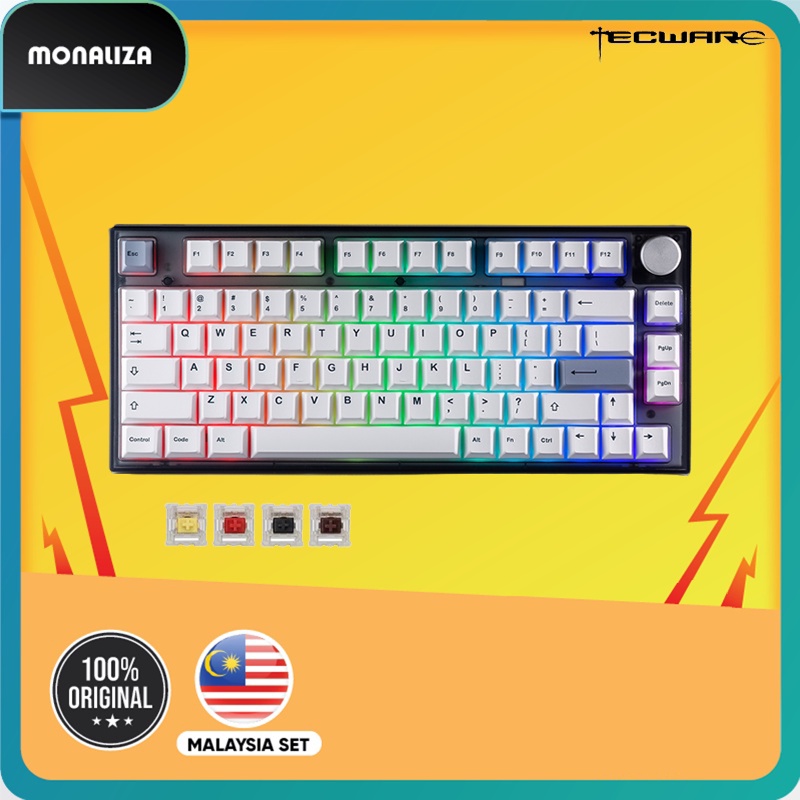 Tecware Veil 80 Wireless Translucent Mechanical Keyboard Black | Shopee ...