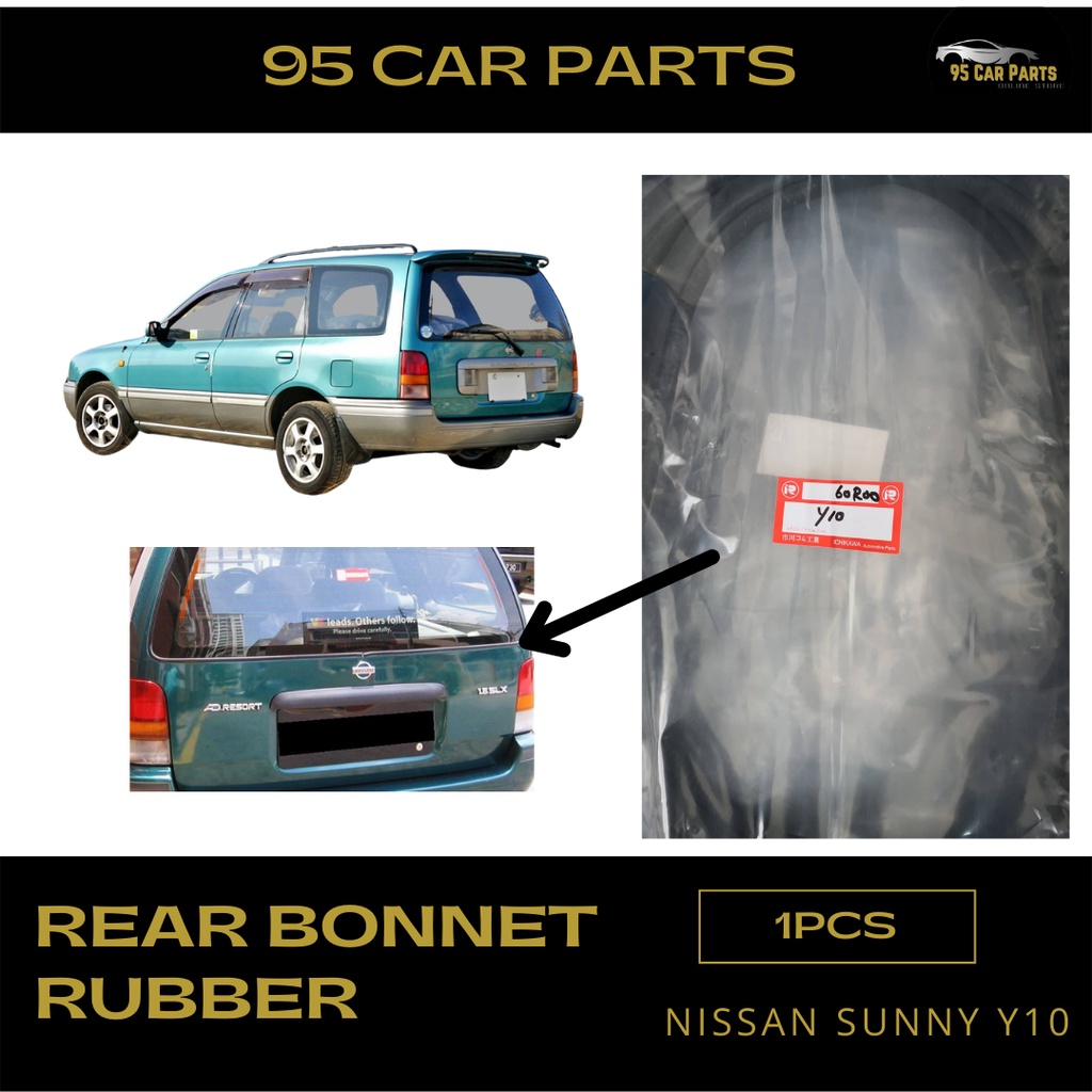 Rear Bonnet Rubber Nissan Sunny Y10 AD Resort (ICHIKAWA) Bonet Belakang Boot Lid Trunk Lid ...