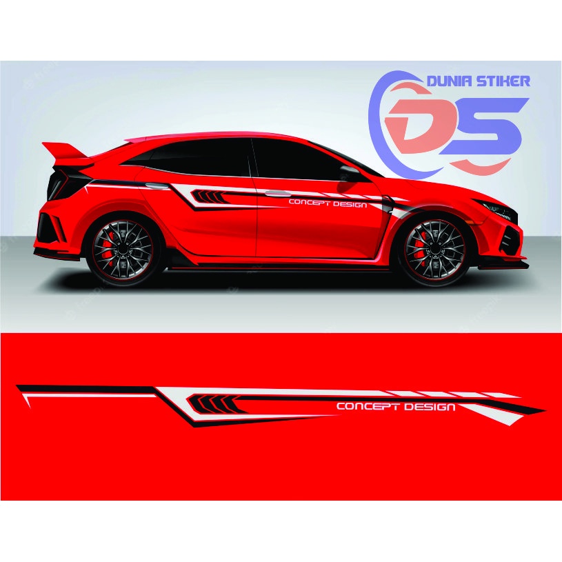 Cutting Stickers For Car Sedan Striping List Side Body Sedan Car All ...