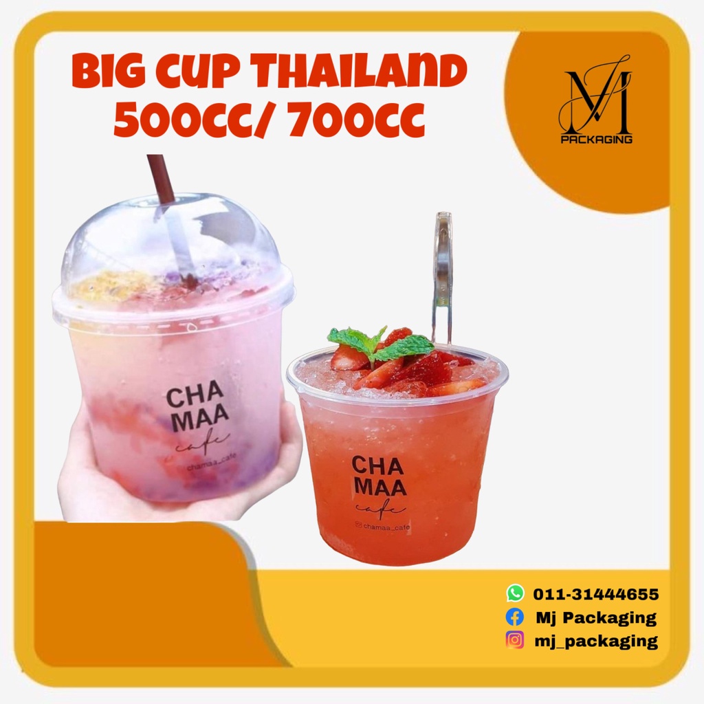 (MURAHHH)24oz THAI CUP WITH DOME LID (50pcs) | Shopee Malaysia