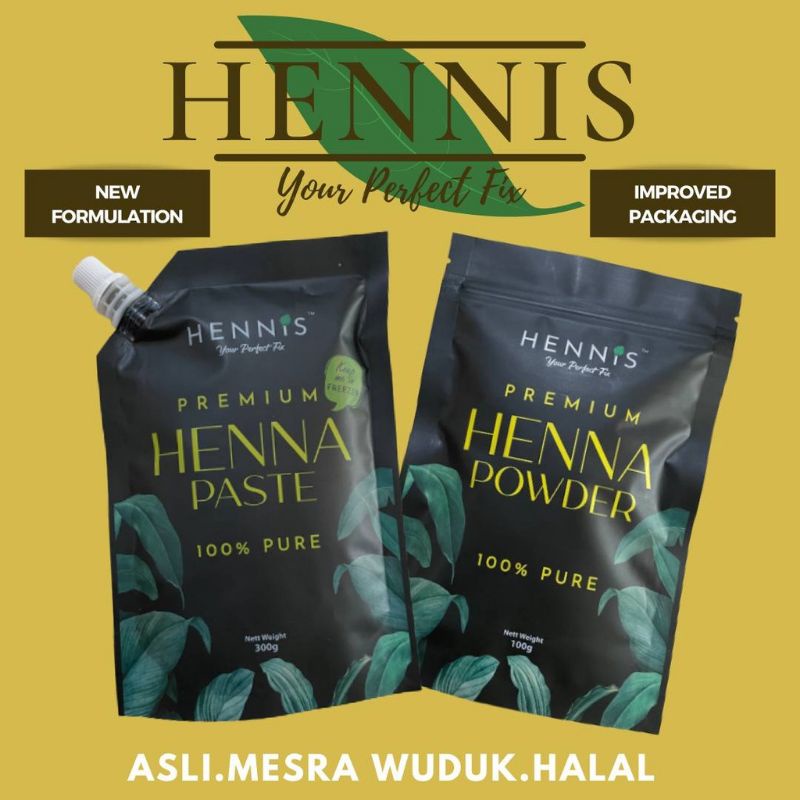 HENNIS: PREMIUM HENNA PASTE | INAI PASTE PREMIUM | 100% INAI ASLI TANPA ...