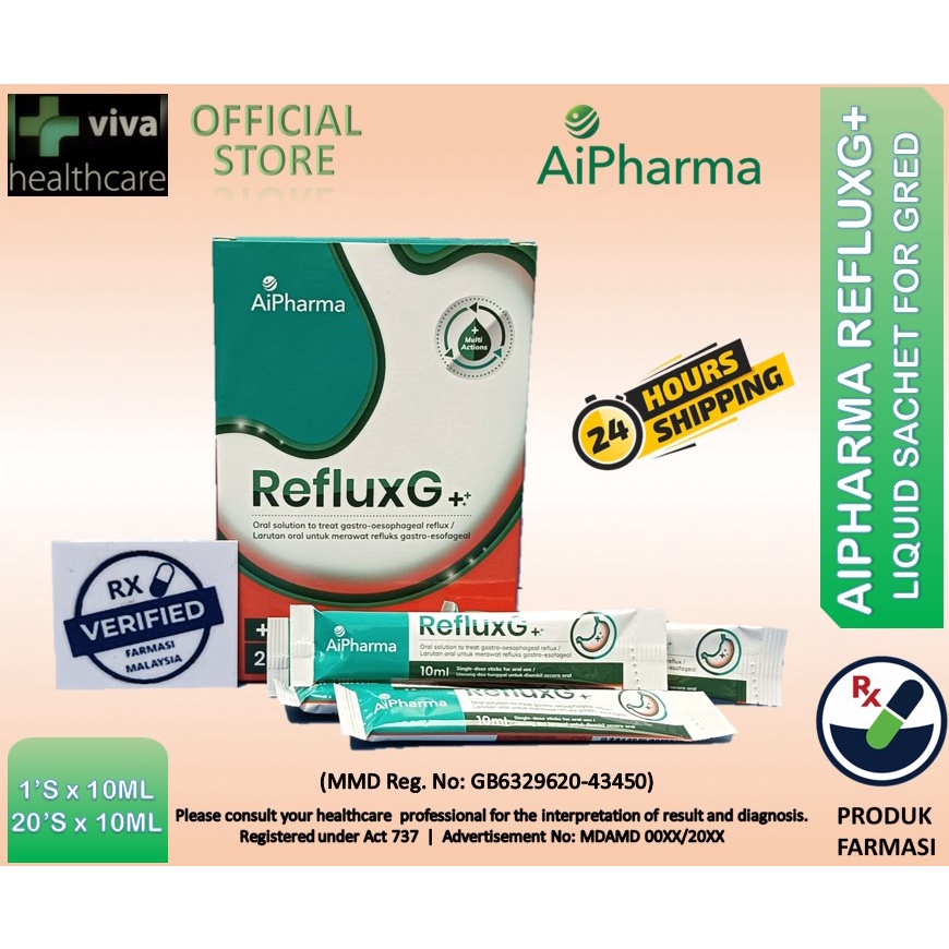 AiPharma RefluxG Multi Action Sachet (10ml x 20's) Reflux MultiAction ...