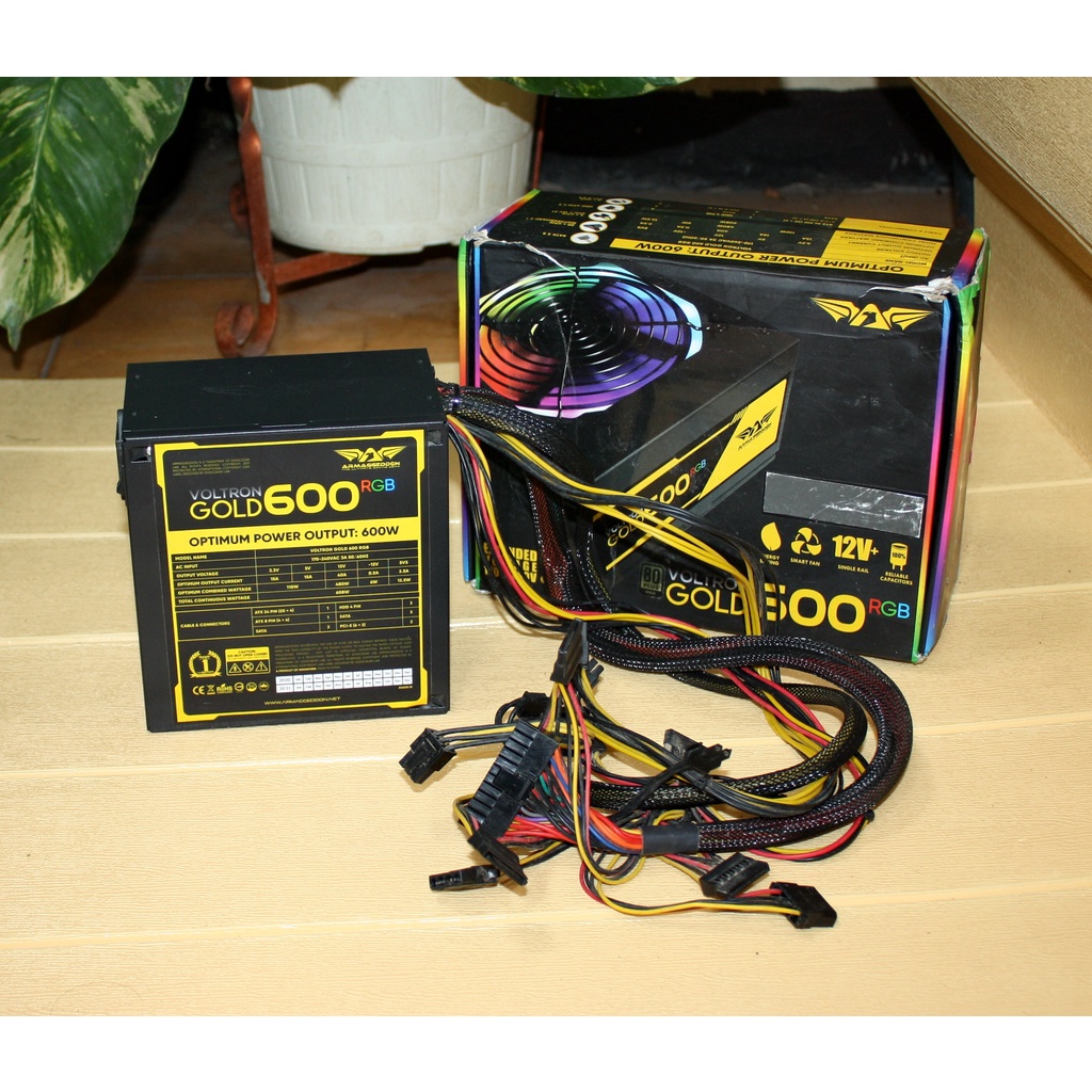 Psu 600 WATT RGB Armageddon Voltron Gold 600 RGB OFFICIAL GUARANTEE STILL LONG | Shopee Malaysia