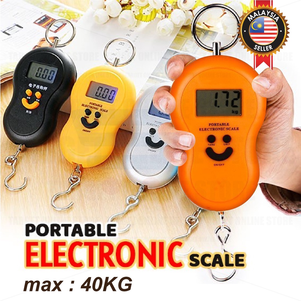 Smiley Portable Electronic Kitchen Scale Travel Luggage Weighing Scales ...