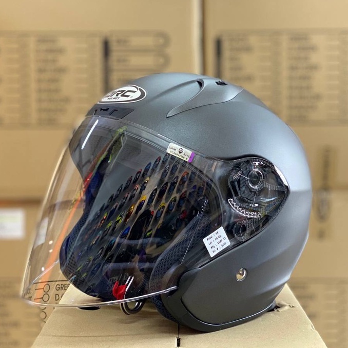 ARC XR Matt Grey Open Face Helmet 2022 💯 ORIGINAL | Shopee Malaysia