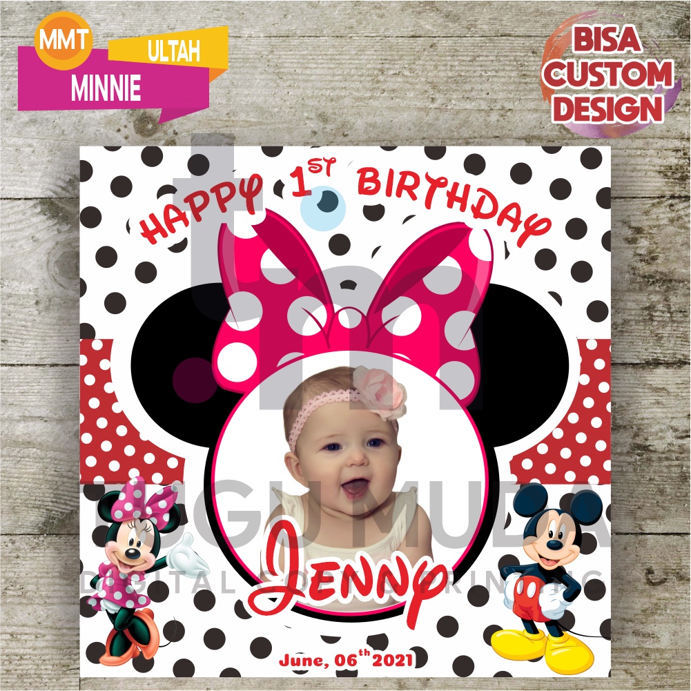 Print Banners|Backdrop|Children's Birthday / Birthday Banner - MINNIE ...