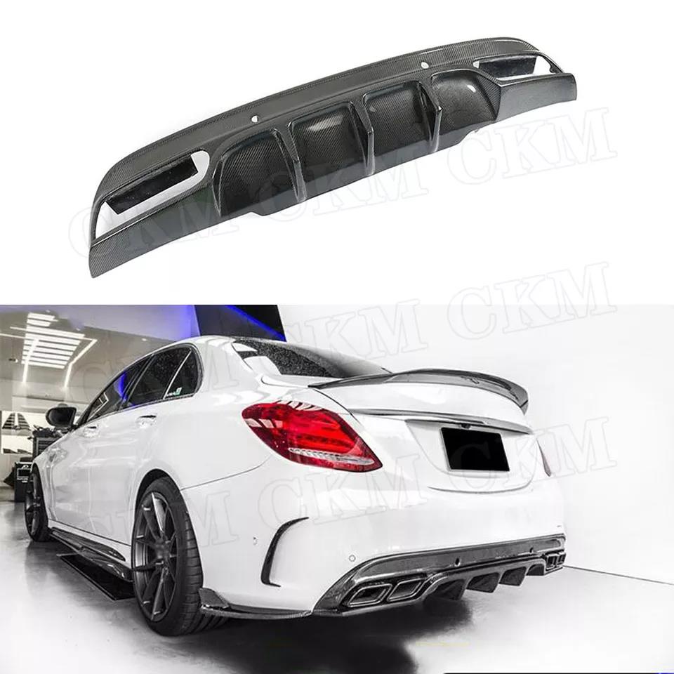 Carbon Fiber Rear Lip Diffuser Spoiler for Mercedes Benz C class W205 ...