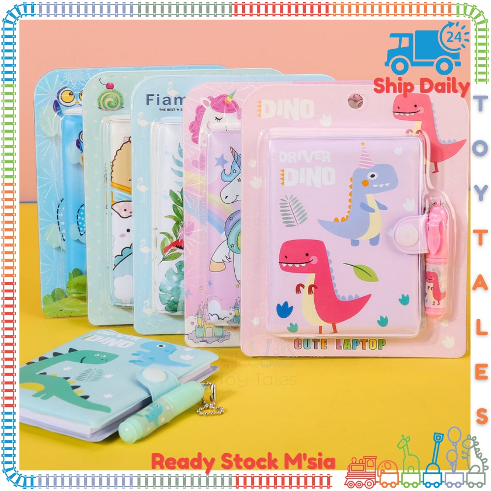 Kids Notebook with Pen [Big Size] 4Pcs Set Birthday Gift Dino Unicorn ...