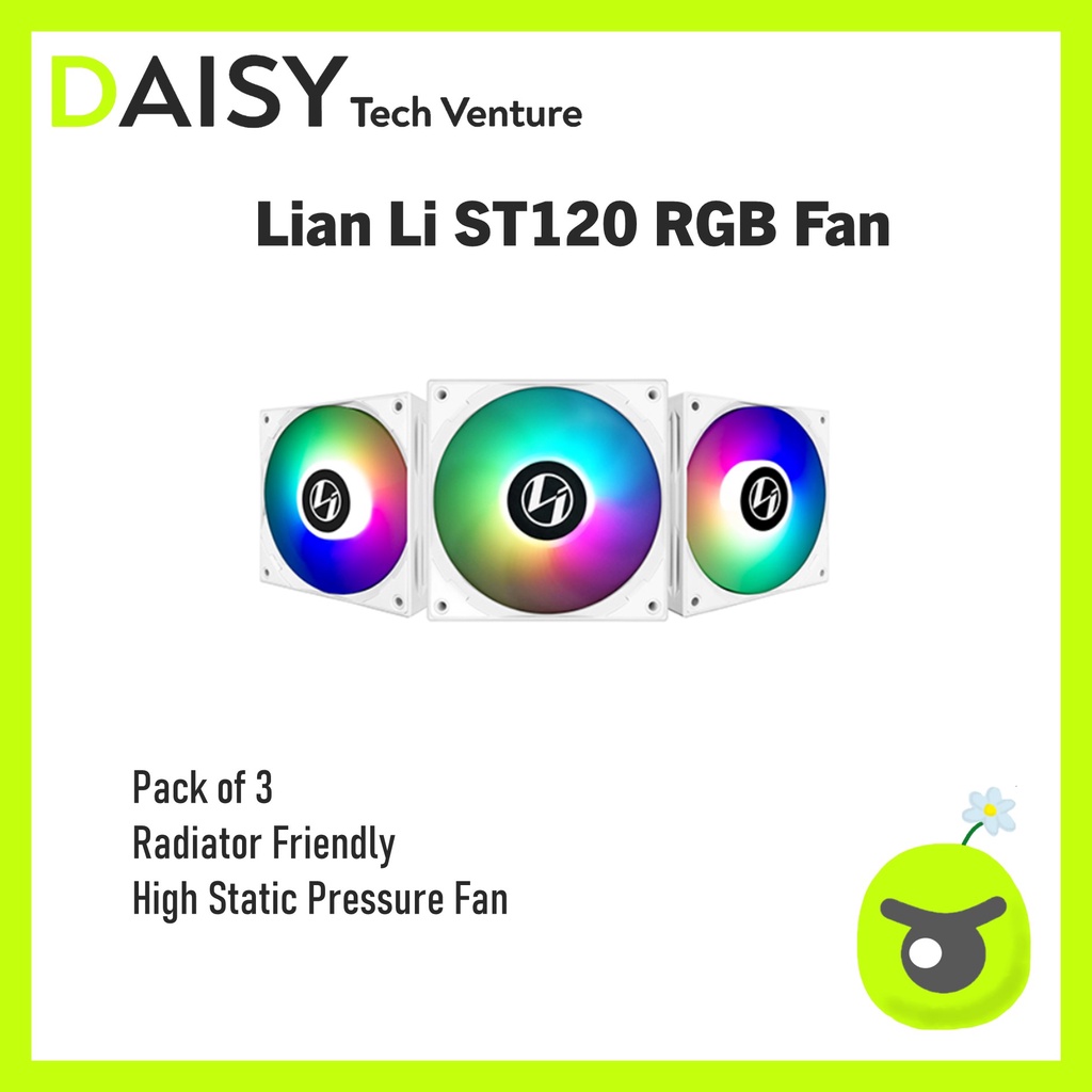 LIAN LI ST120 3 X 120MM ARGB CASING FAN SET (WHITE) - ST120-3W | Shopee ...
