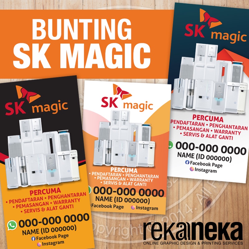 (BN) Bunting - SK MAGIC (Menegak / Vertical) FREE DESIGN | Shopee Malaysia