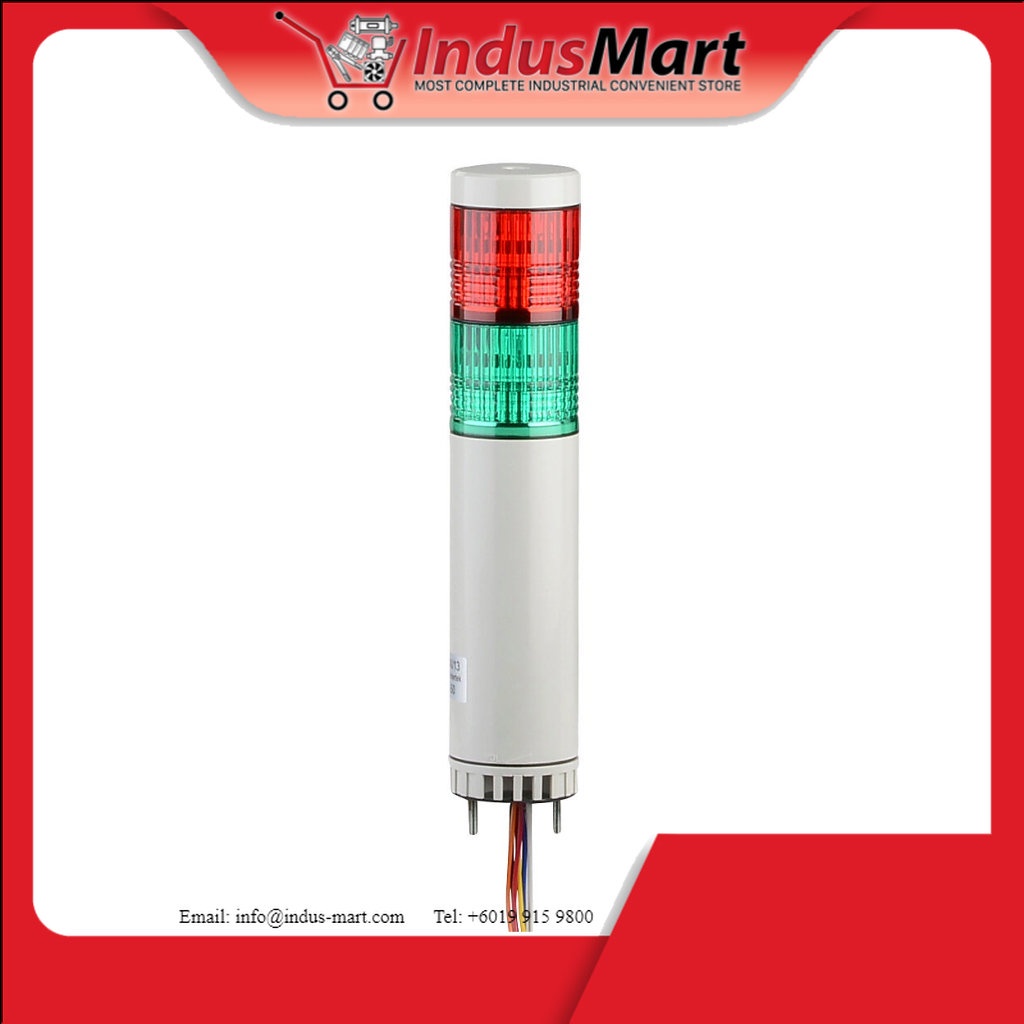 PATLITE LCE-202W-RG [1] signal tower, 2 tiers, 40mm diameter, 24V, NPN ...