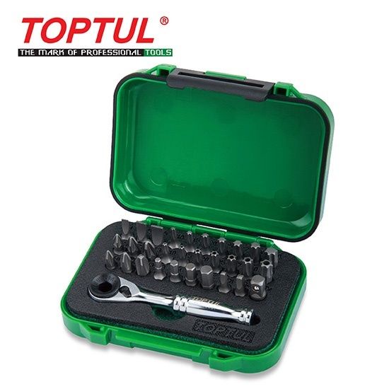 TOPTUL 31pcs 1/4"Hex Drive Mini Ratchet Bit Set GABW3103 | Shopee Malaysia