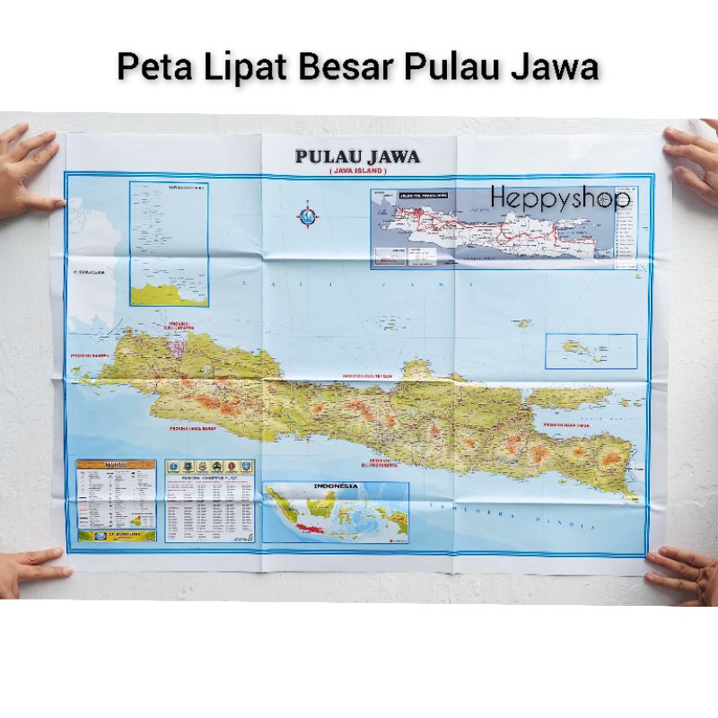 Java Island Big Folding Map | Shopee Malaysia