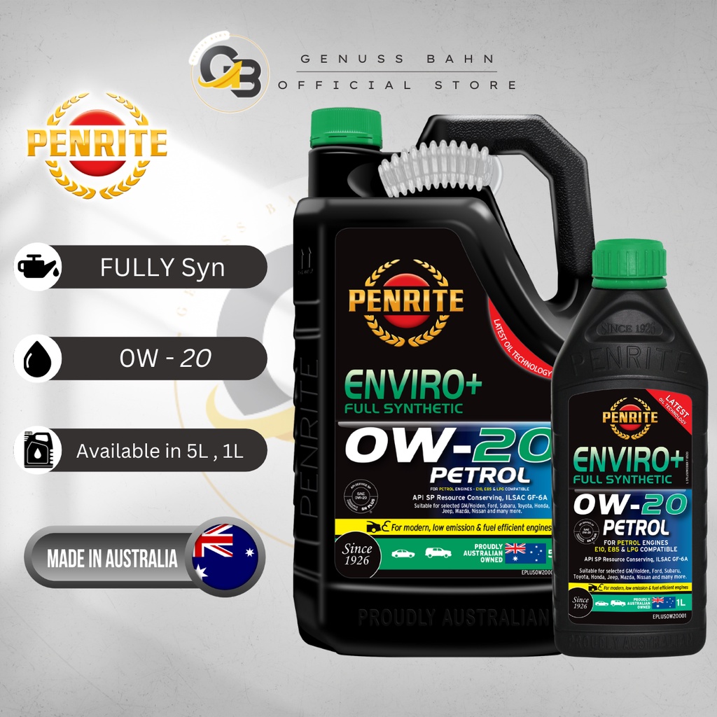 PENRITE ENVIRO+ 0W-20 (Premium Full Synthetic) Petrol or Electric ...