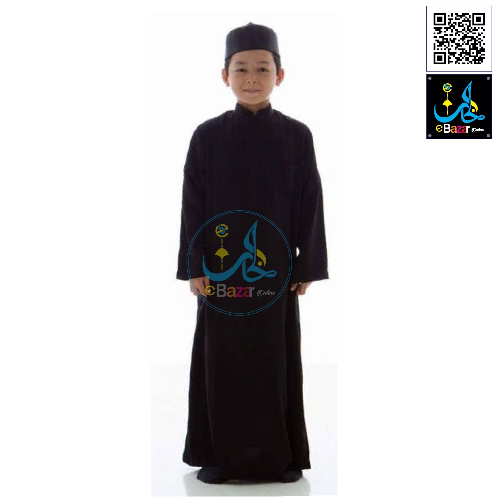Jubah Tahfiz Hitam Putih / Jubah Tahpiz Hitam Puti / Jubah White Black ...