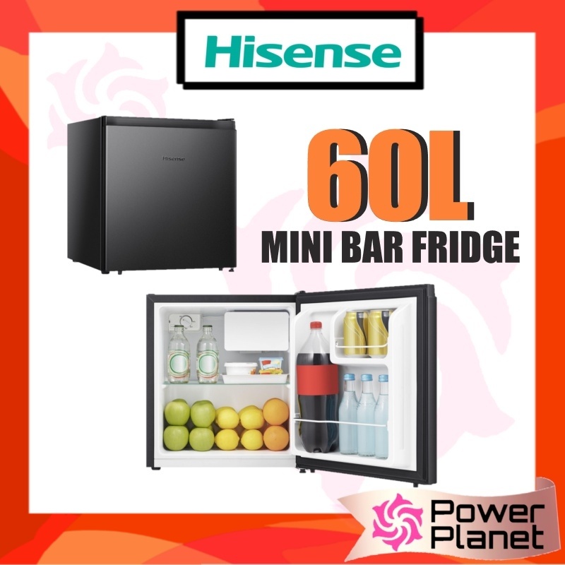 Hisense 60L Mini Bar Fridge RR60D4ABN BLACK ( Refrigerator / Peti Sejuk ...
