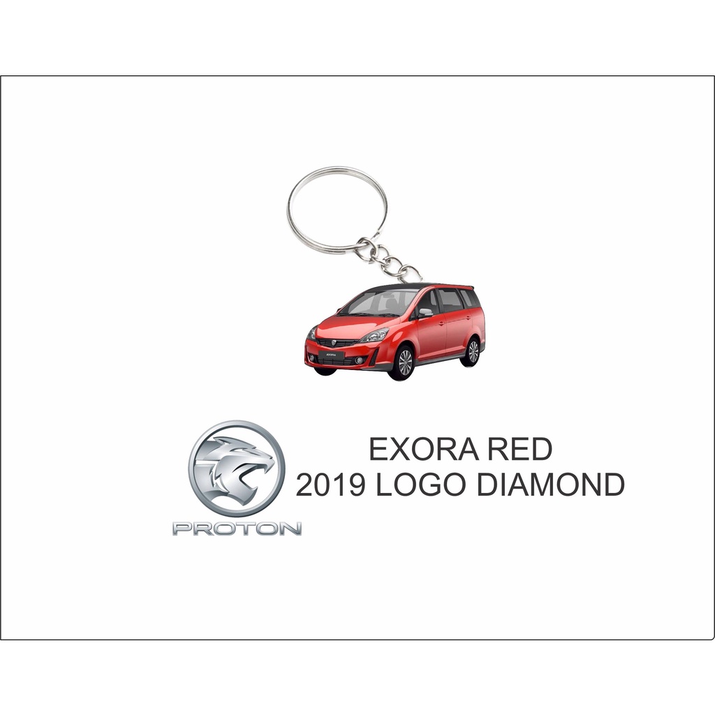 proton exora red 2019 (logo diamond) keychain 2d | Shopee Malaysia