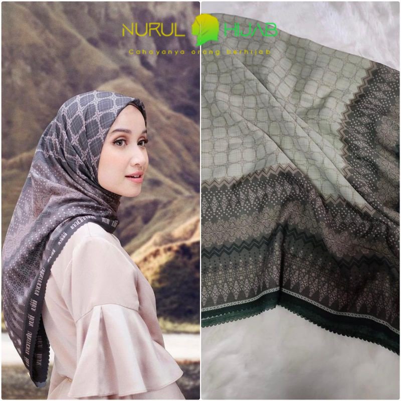Premium Green Motif Hijab/Premium Quality Hijab With Premium Motifs ...
