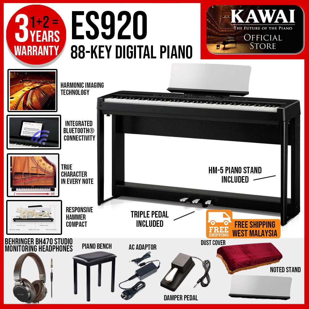 (Brand New) Kawai ES-920 Portable Digital Home Piano - Black / White (ES920 / ES 920) | Shopee ...
