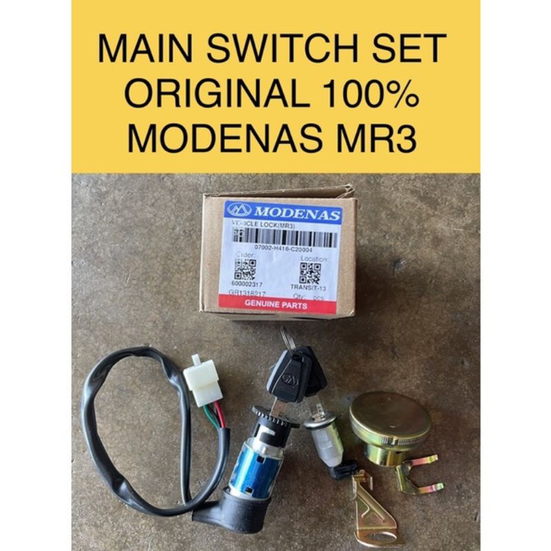 MR3 MAIN SWITCH SET IGNITION SWITCH START SET ORIGINAL FOR MODENAS MR3 ...