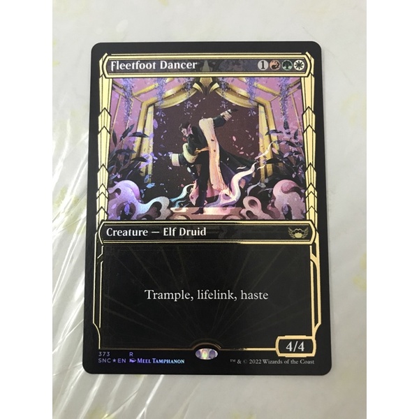 Magic The Gathering Fleetfoot Dancer (SNC)(Showcase Gilded Foil ...