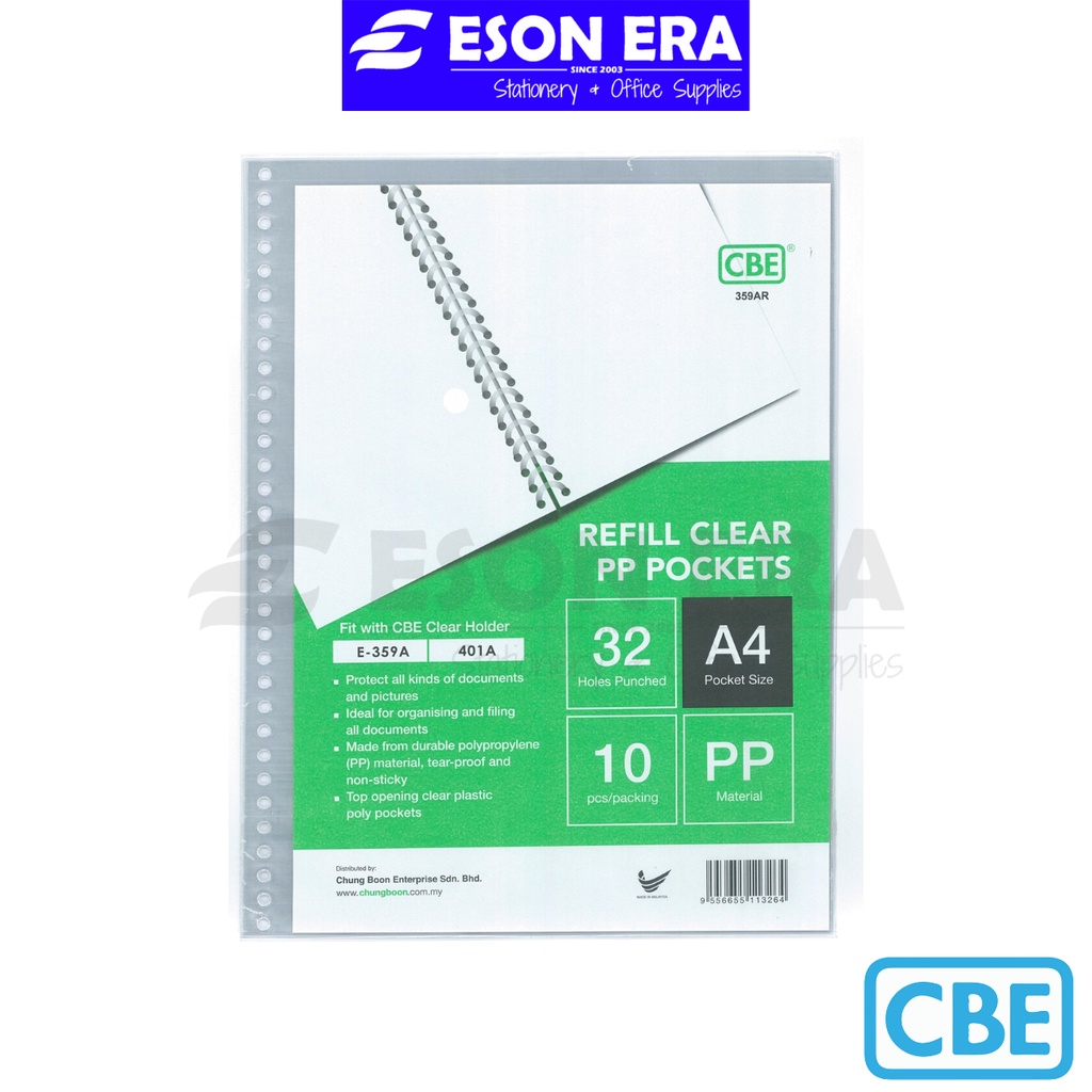CBE Clear Holder File Refillable A4 359A 20Pocket | Shopee Malaysia