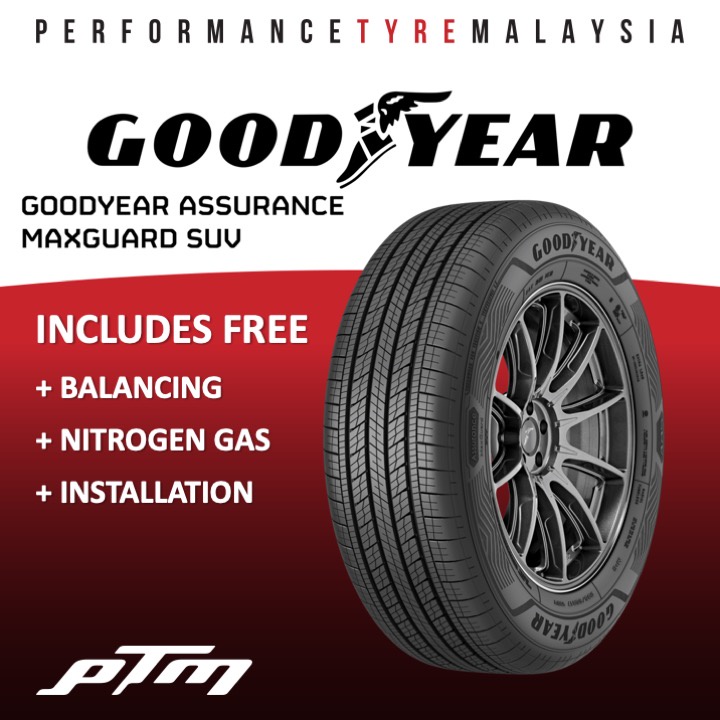 15 16 17 18 19 inch Goodyear Assurance Maxguard SUV Tyre (FREE INSTALLATION/Delivery) | Shopee ...
