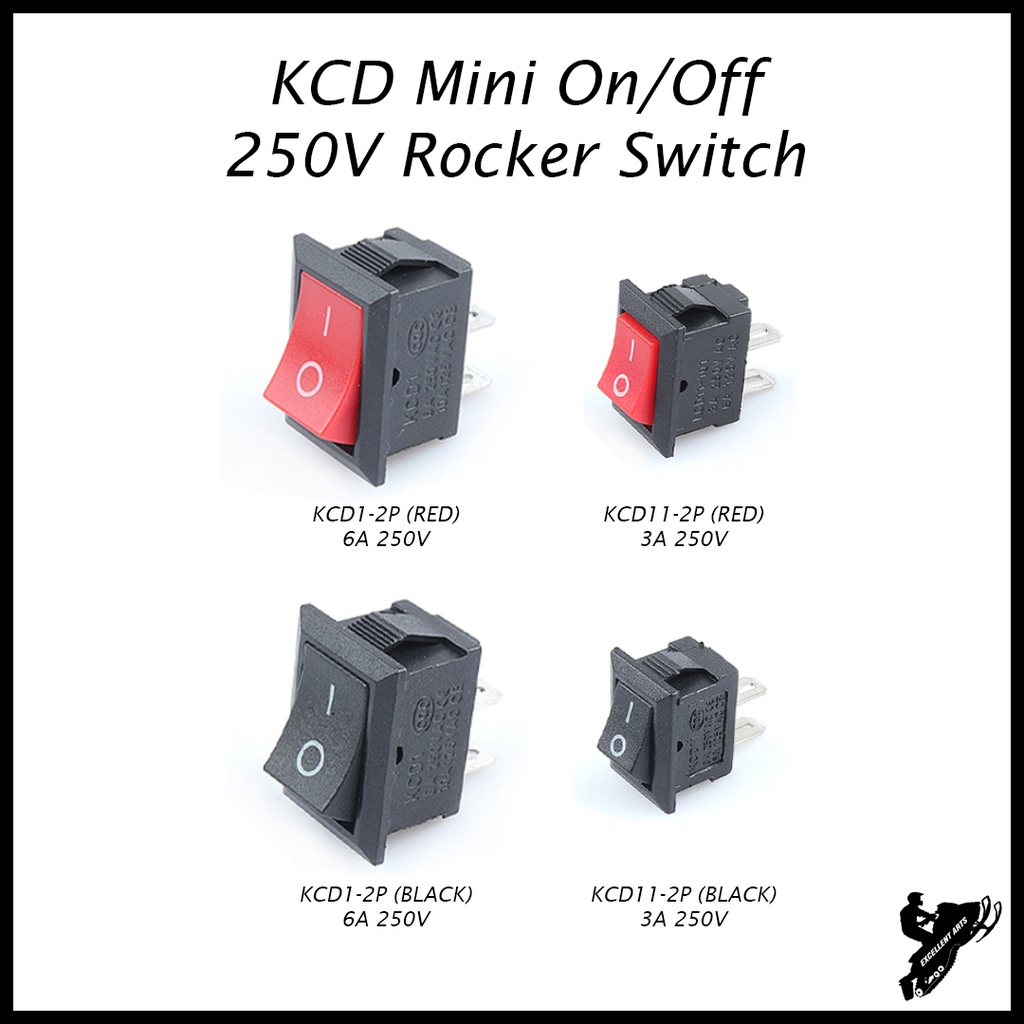 KCD On/Off Mini Power Rocker Switch AC 250V | Shopee Malaysia